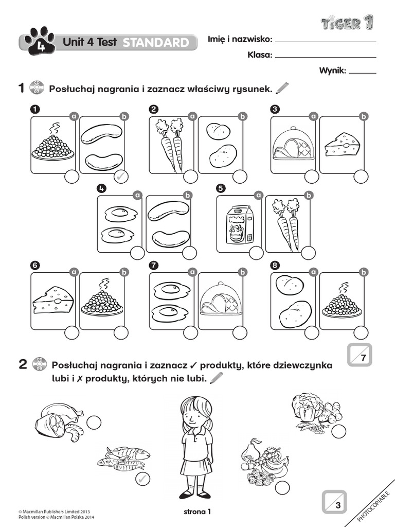 Unit 4 Test STANDARD Tiger 1 | PDF