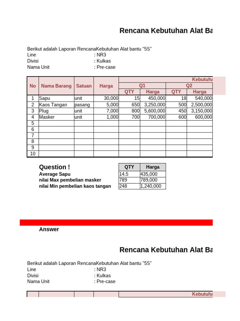 Detail Training Excel Basic | PDF
