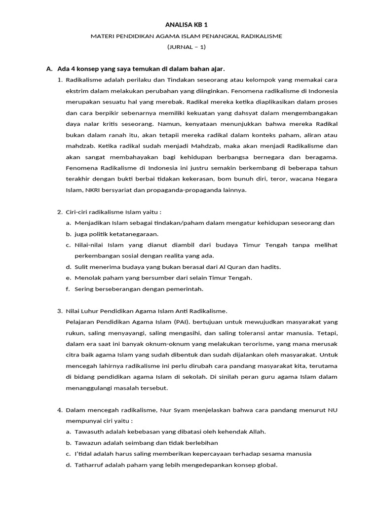 Analisa KB 1 Modul 4 | PDF