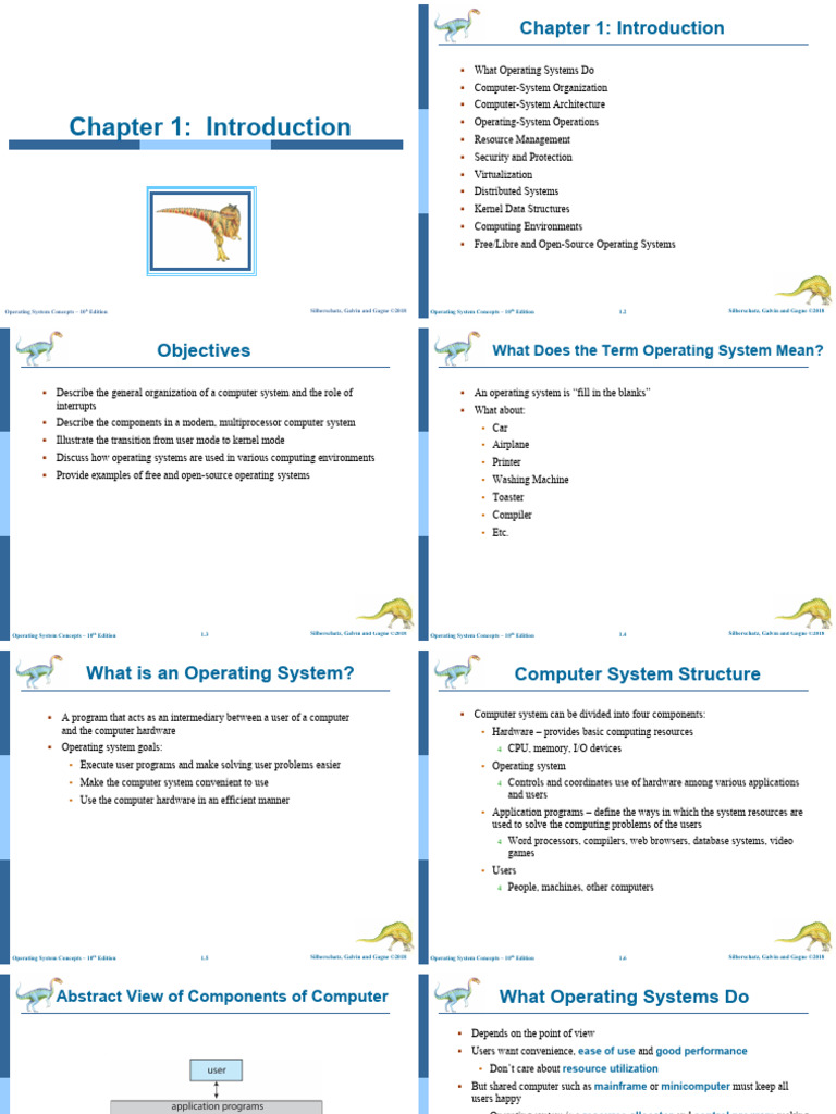 Introduction to Operating Systems Concepts | PDF | Operating System ...