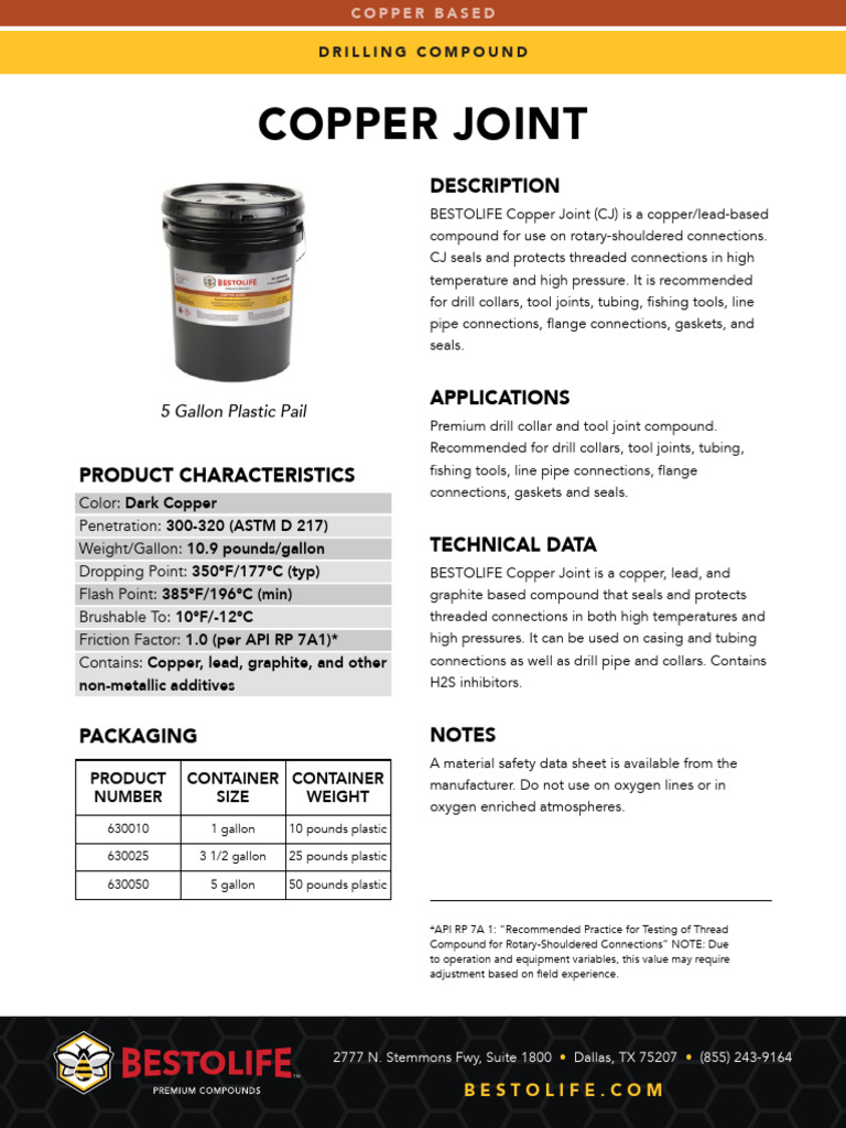 COPPER_JOINT_Specification_Sheet_0 | PDF | Pipe (Fluid Conveyance ...