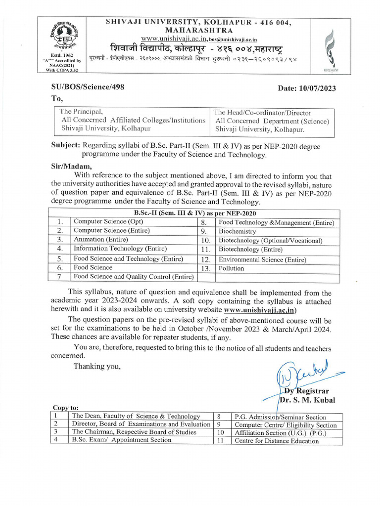 B.Sc. Food Technology Syllabus Overview | PDF