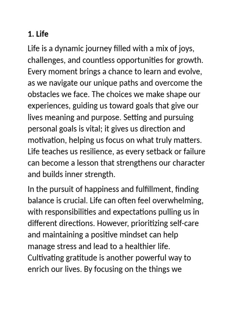 Navigating Life's Journey: Growth & Balance | PDF