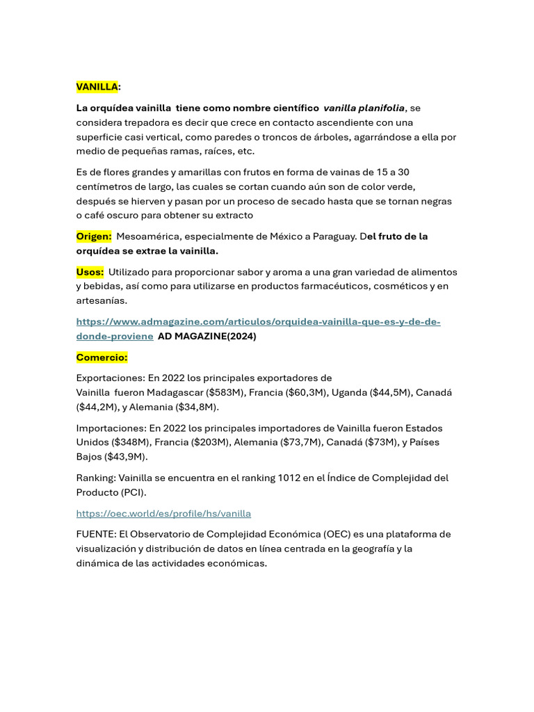 VANILLA | PDF | Agricultura