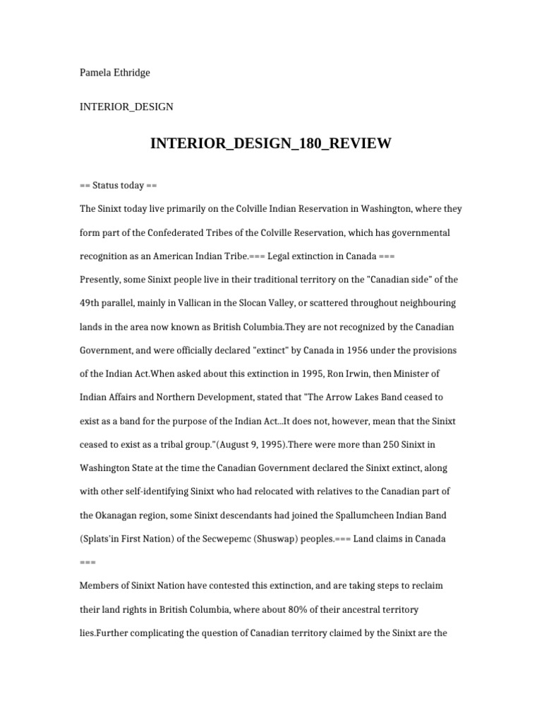 Interior Design 180 Review | PDF | Indigenous Peoples Of North America ...