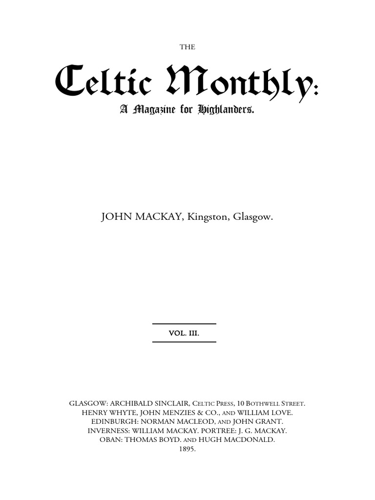 The Black Chanter of Clan Chattan | PDF | Highlands And Islands Of ...