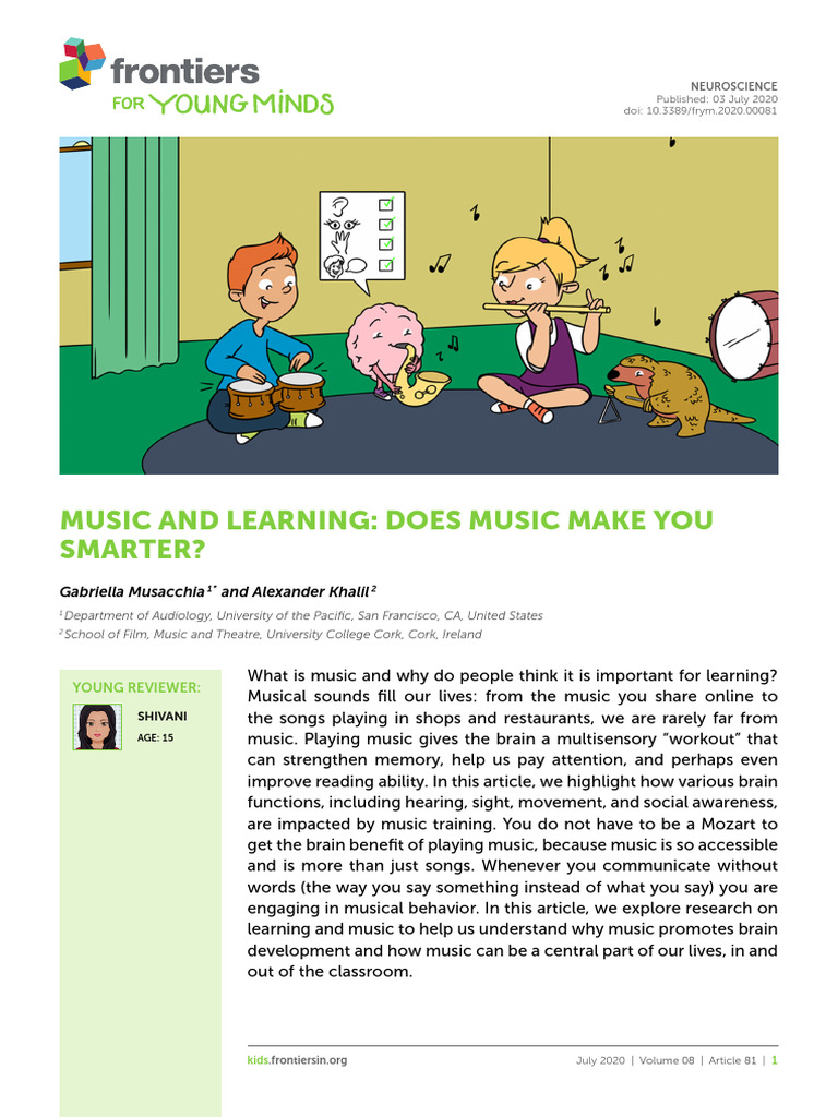 Music and Learning Does Music Make You Smarter | PDF | Perception | Senses