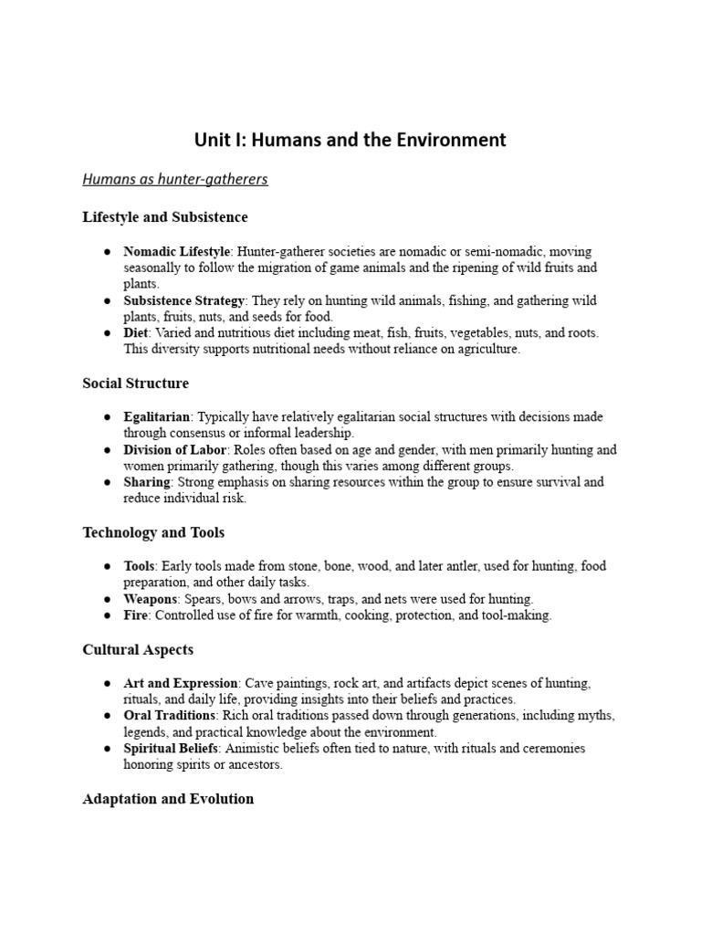 Unit I Evs Notes Bba | PDF | Sustainability | Climate Change