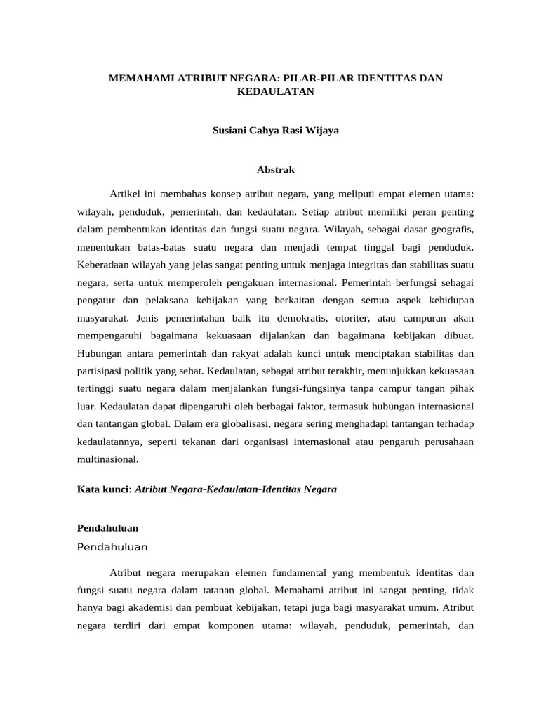 Memahami Atribut Negara | PDF