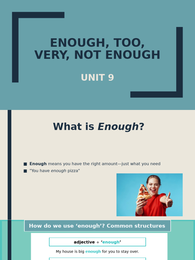 Enough, Too, Very, Not Enough | PDF