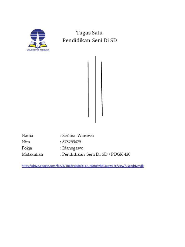 Tugas Satu Pendidikan Seni Di SD | PDF