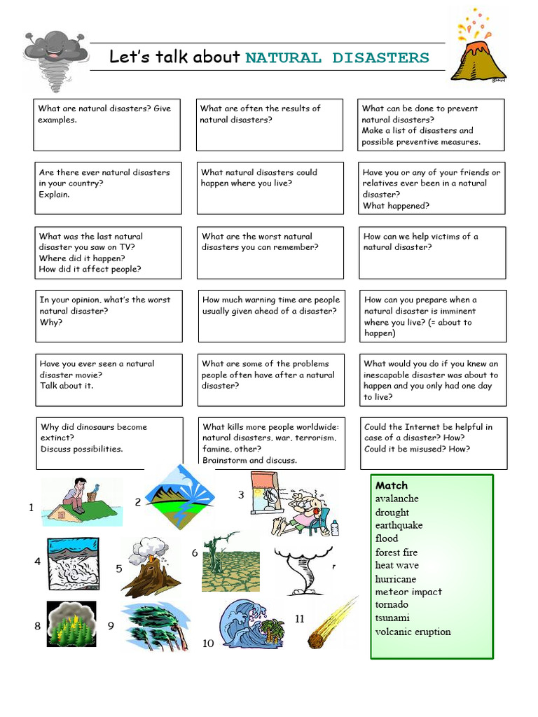 Lets Talk About Natural Disasters Activities Promoting Classroom ...