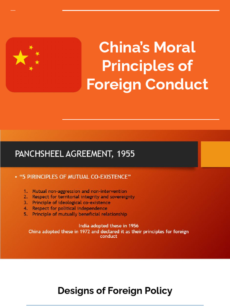 China's Moral Principles of Foreign Conduct | PDF | Foreign Policy ...