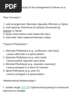 Understanding Phyllotaxy Patterns | PDF | Leaf | Plants