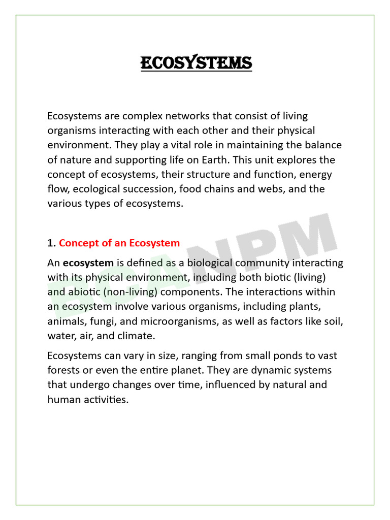 3.Ecosystems | PDF | Ecosystem | Food Web