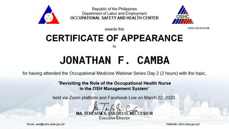 Role of Occupational Nurse in OSH Management System | PDF