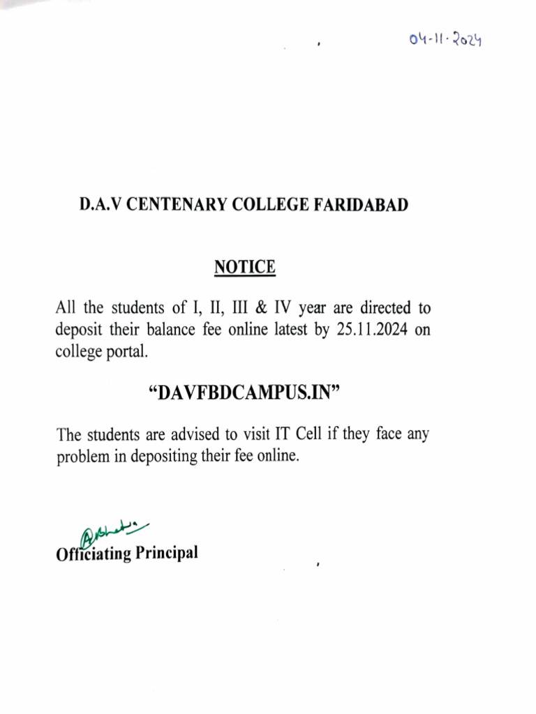 Pending Fee Notice | PDF