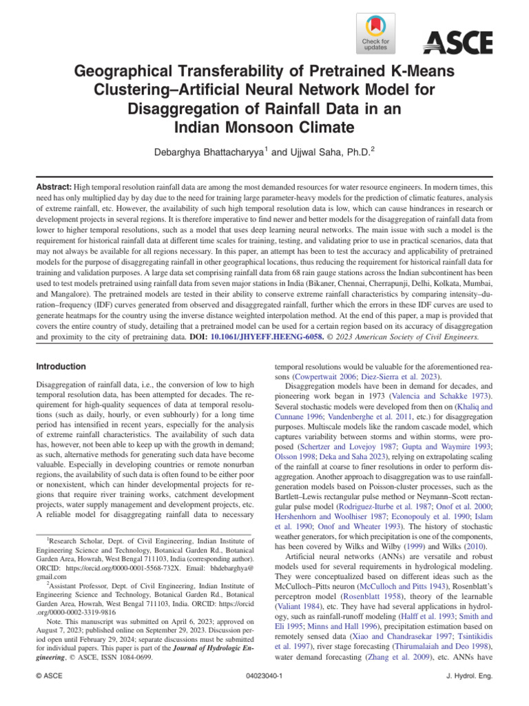 Bhattacharyya, Saha - 2023 - Geographical Transferability of Pretrained K-Means Clustering ...