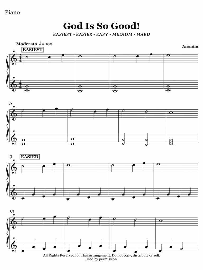God Is So Good (5 LEVELS PIANO) | PDF