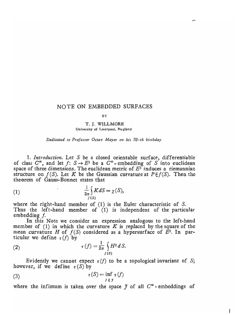 Thomas J. Willmore 1965 | PDF