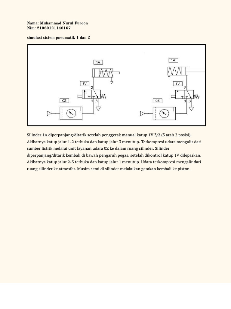 Simulasi Litar Pneumatik Silinder 1A | PDF | Sains & Matematika