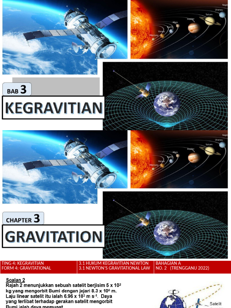 3 SPM F4 Gravitation | PDF | Force | Orbit