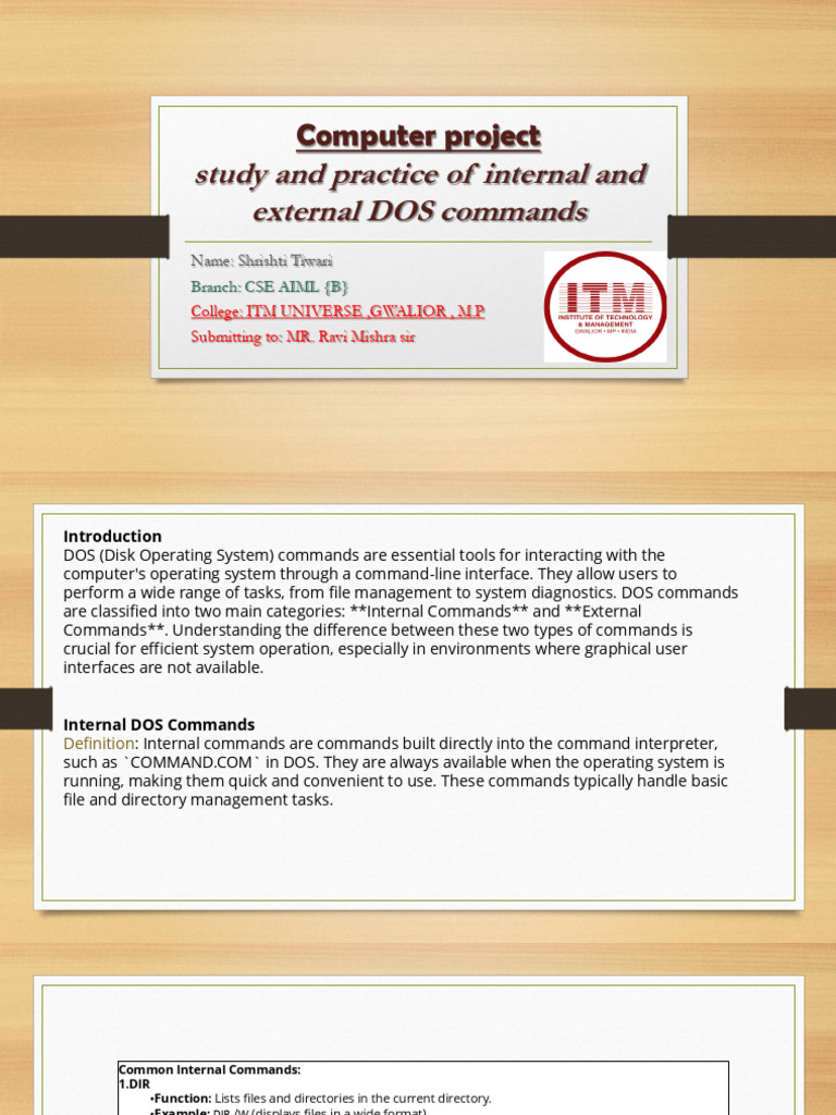 Presentation | PDF | Computer File | Command Line Interface