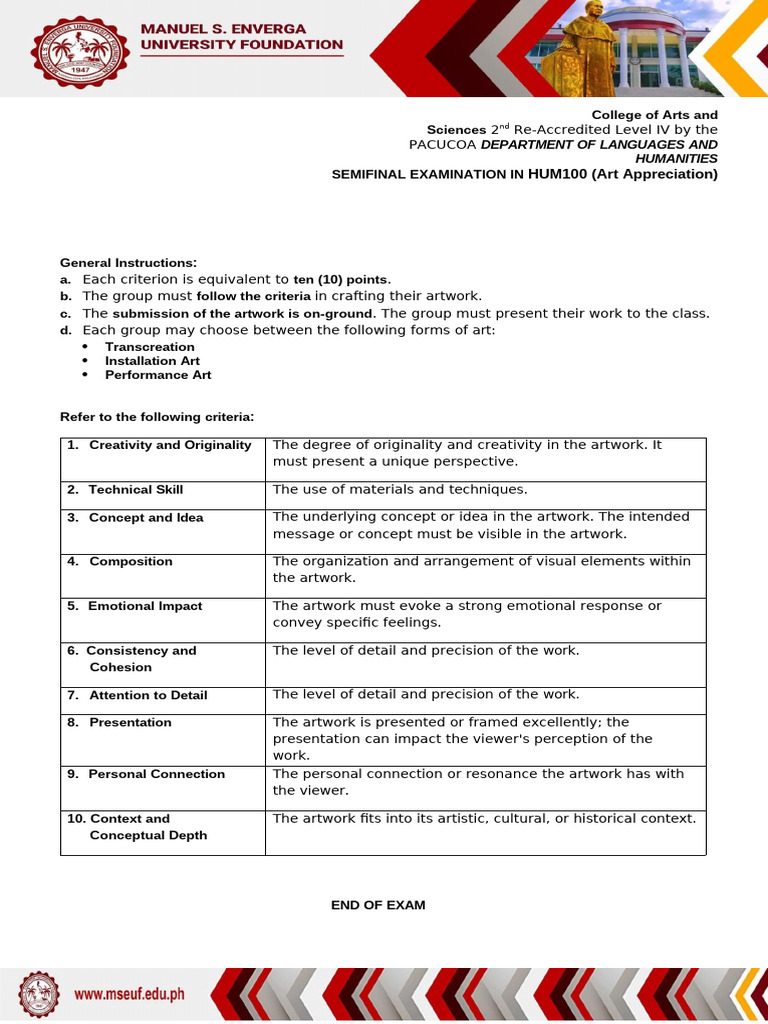 Hum 100 Semifinal | PDF | Liberal Arts Education | Cognitive Science
