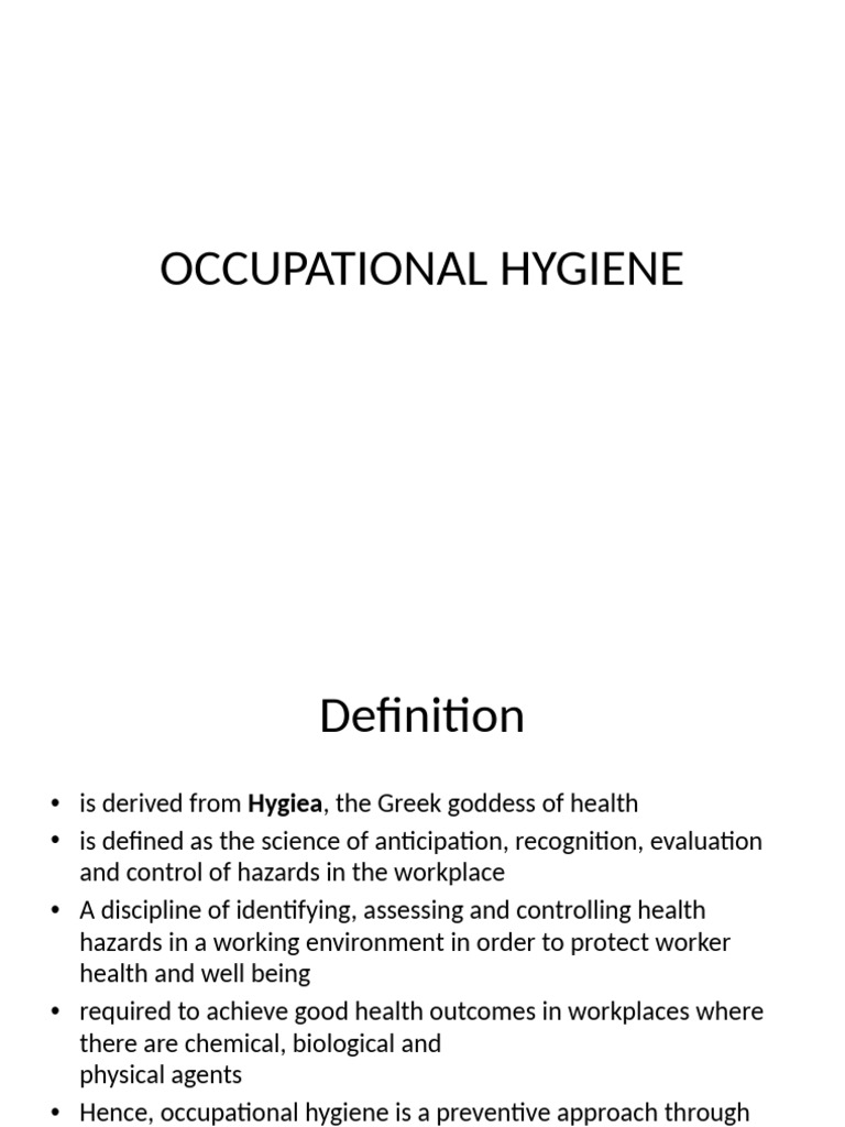 ESH 231 Presentation 1 | PDF | Risk | Occupational Hygiene