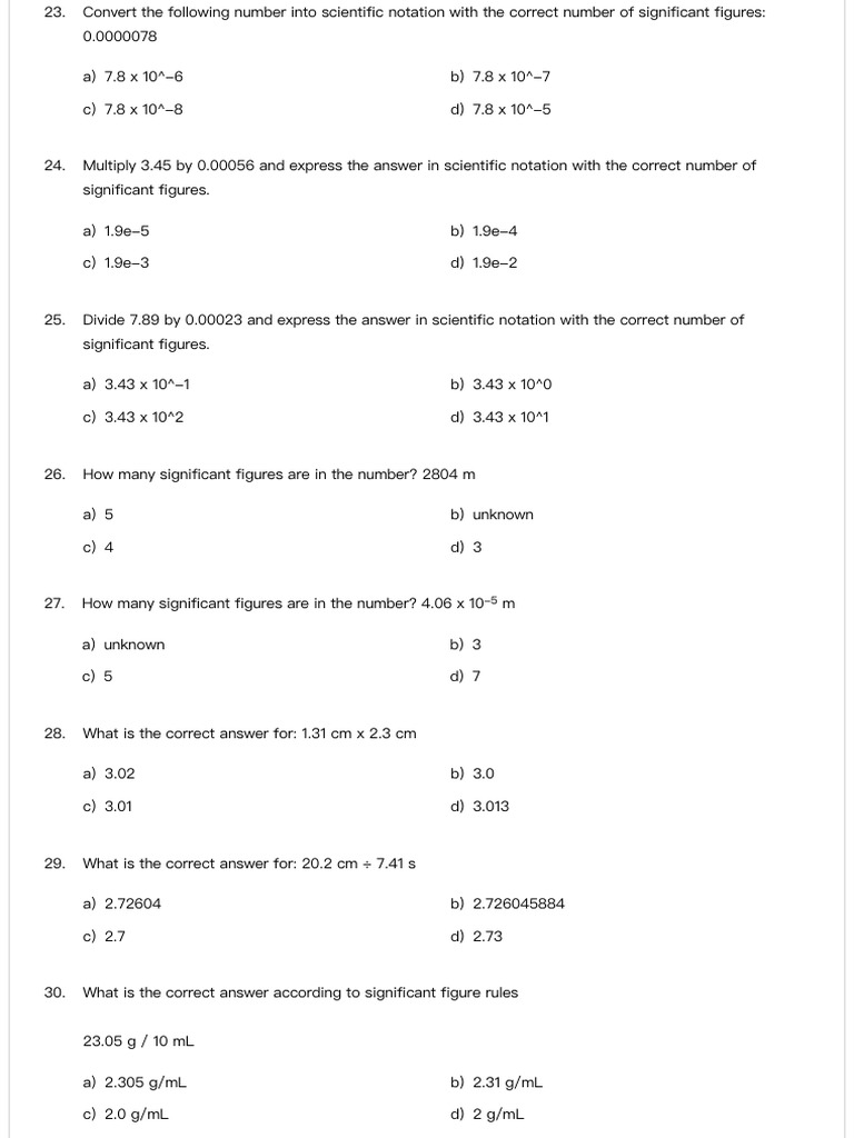 Sig Fig & Measurement Part1 | PDF