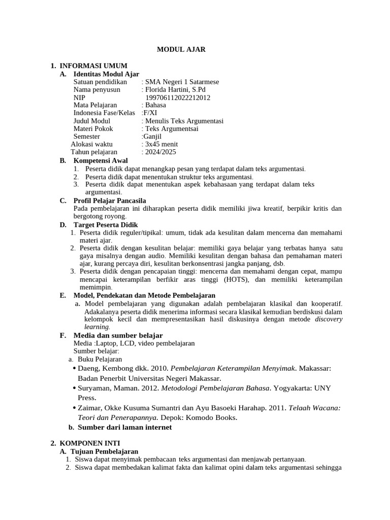 Modul Bindo Wajib Observasi | PDF