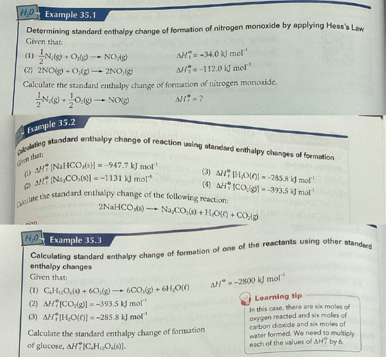 Hess' Law Example Questions | PDF