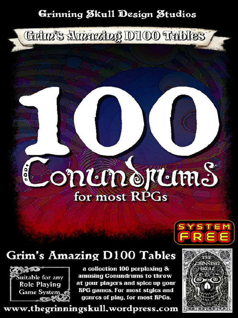 100 Conundrums For Most RPGs. | PDF | Riddle