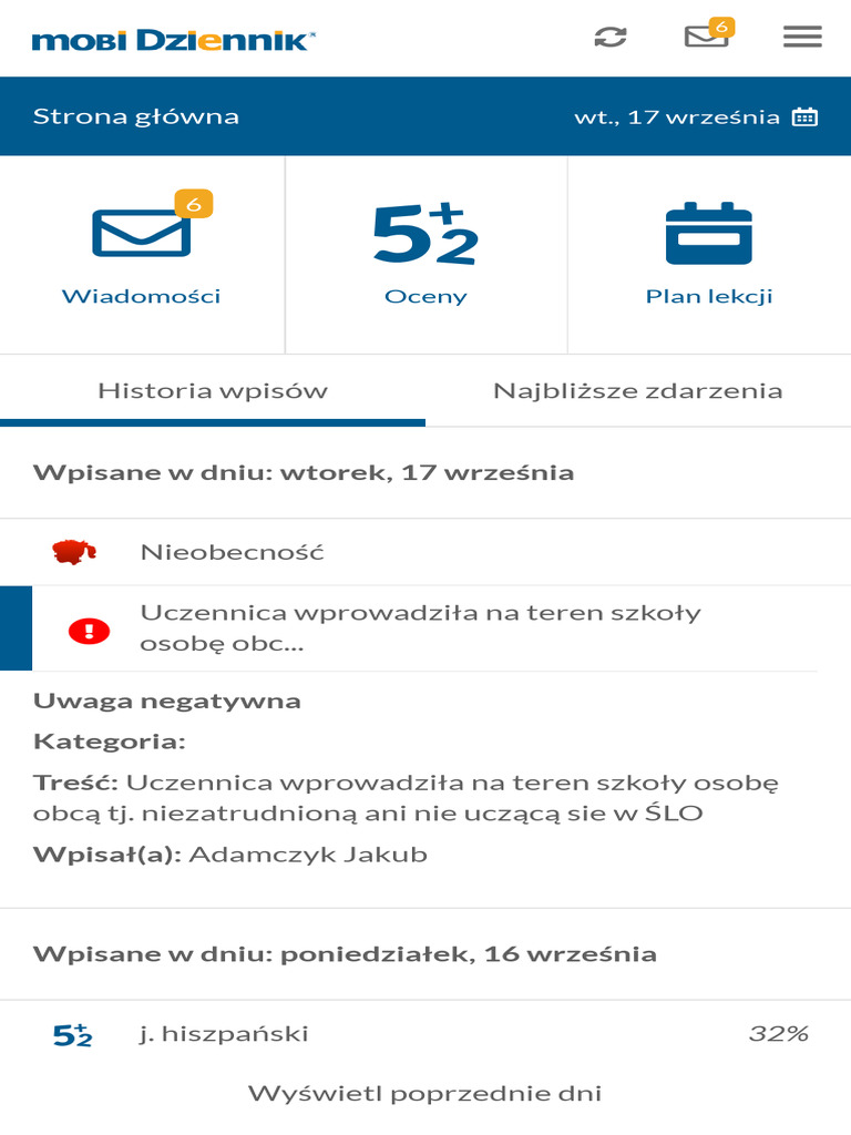 Strona Główna - Mobidziennik | PDF