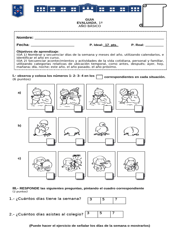 1º Básico - Guía Evaluada. Historia | PDF