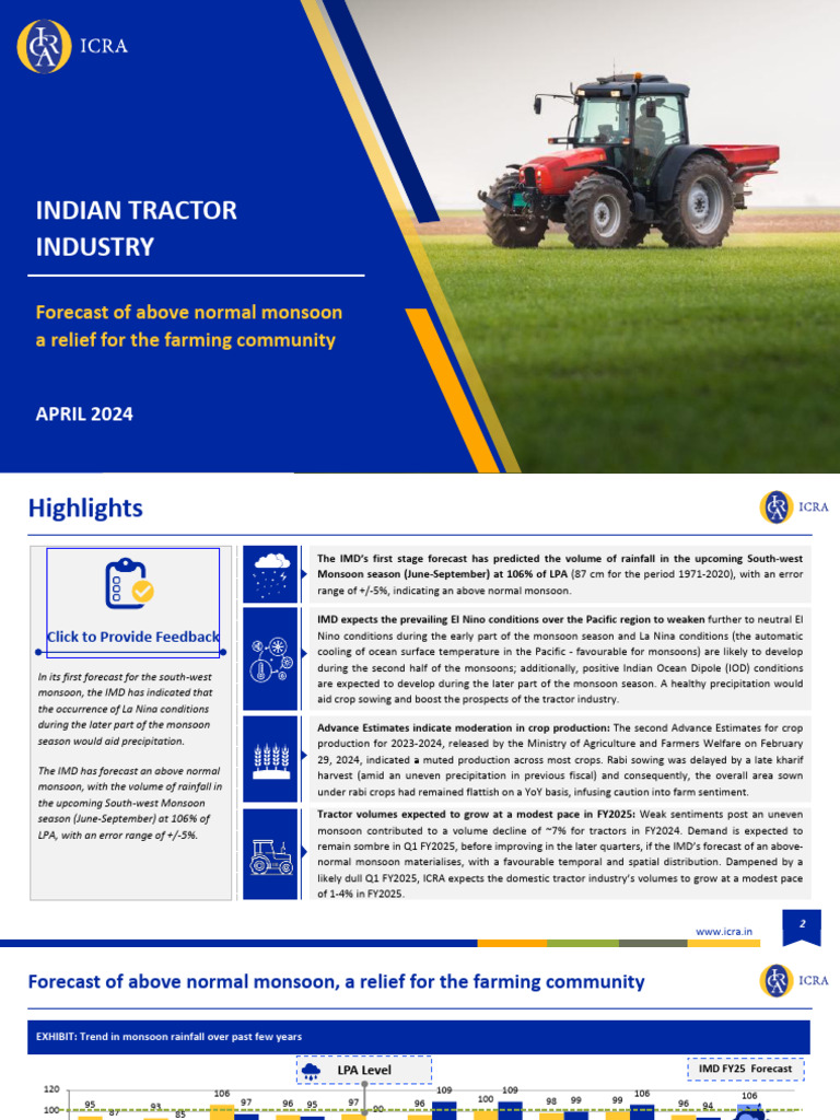 Tractors - Monsoon Thematic | PDF | Monsoon | Earth Sciences