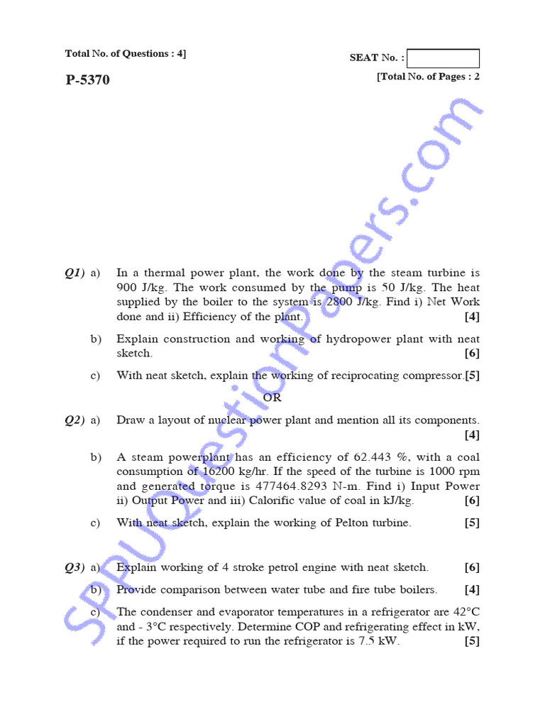 Be - First Year Fe Engineering - Semester 1 - 2023 - October - Systems in Mechanical Engineering ...