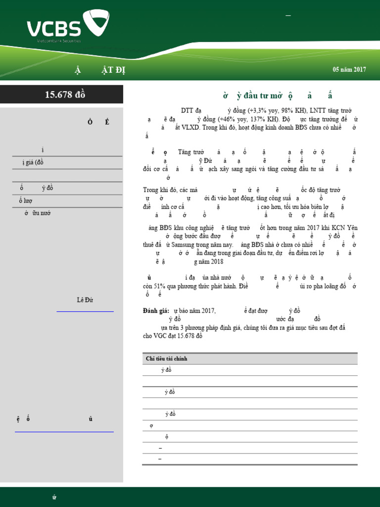 VGC 17052017 VCBS | PDF