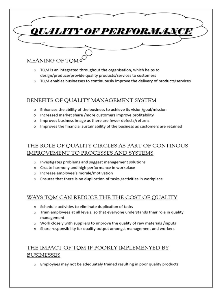 QUALITY OF PERFORMANCE | PDF | Recruitment | Employment