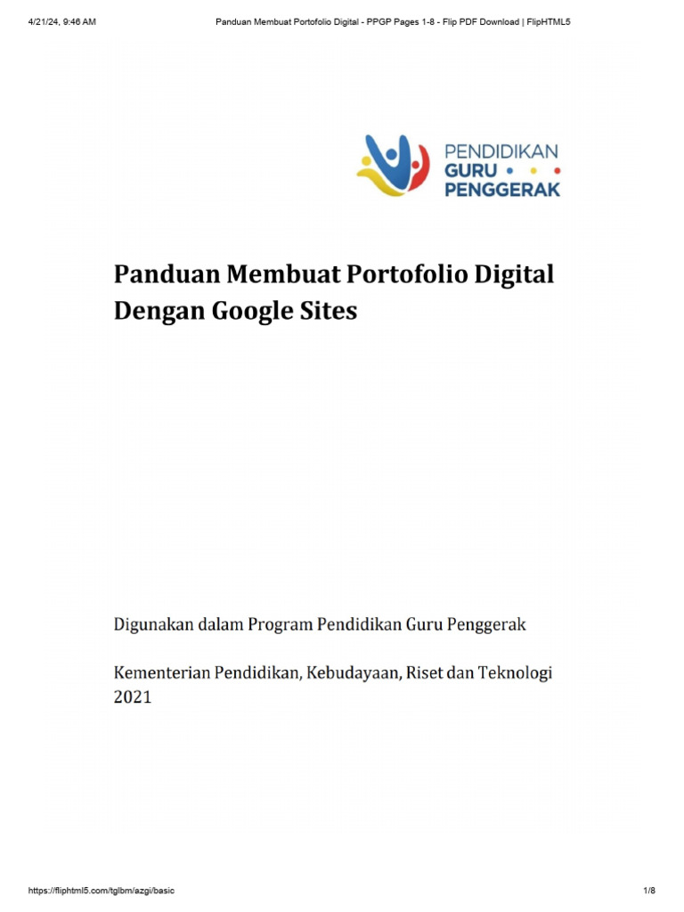 Panduan Membuat Portofolio Digital - PPGP Pages 1-8 - Flip PDF Download ...