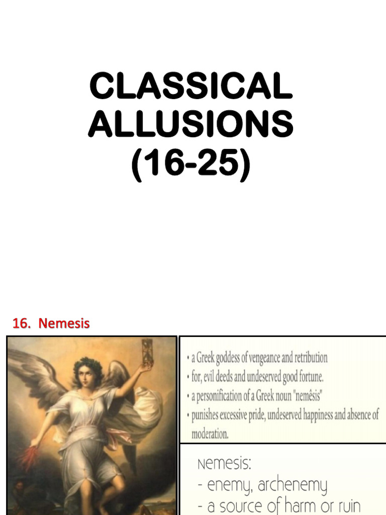 Classical Allusions Explained: Key Terms | PDF | Epistle | Poetry