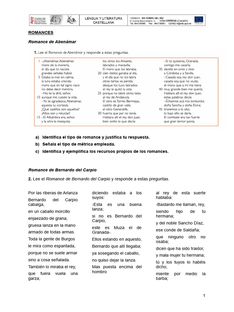 Literatura s. Xv - Dossier de Textos (1) (2) | PDF
