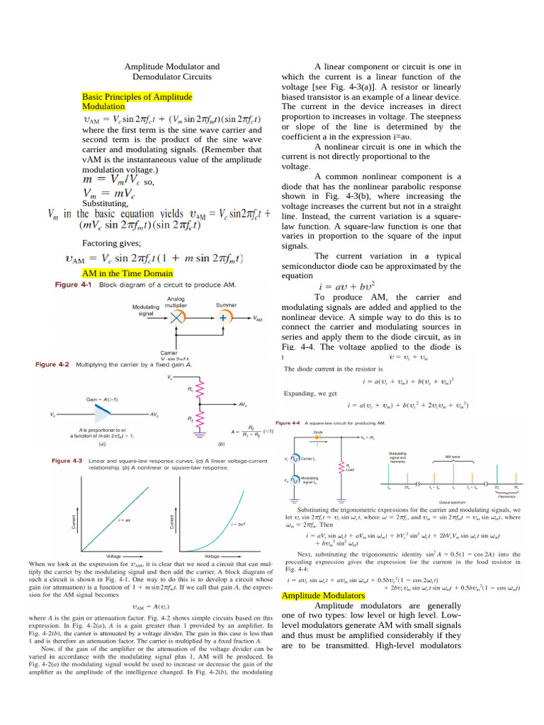 Chapt4 Comms | PDF | Detector (Radio) | Amplifier