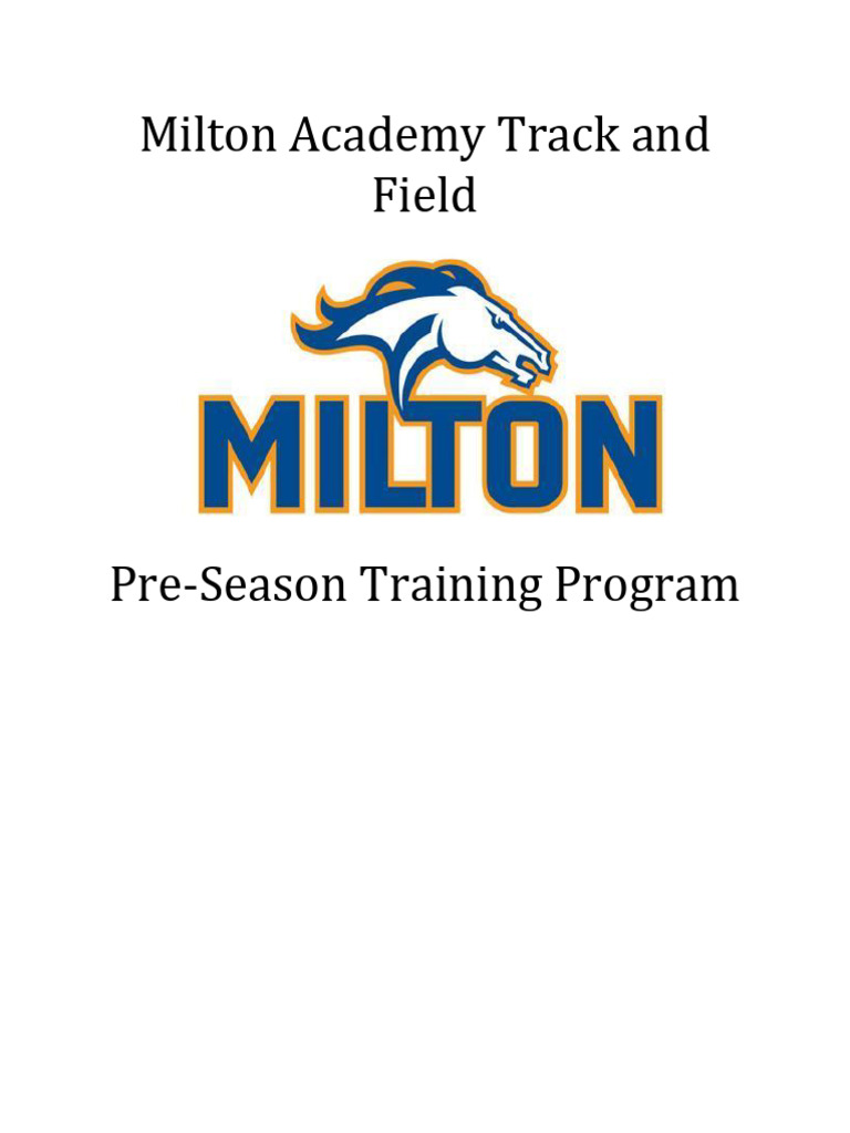 Milton Academy Shot Put Training Guide | PDF | Physical Exercise ...