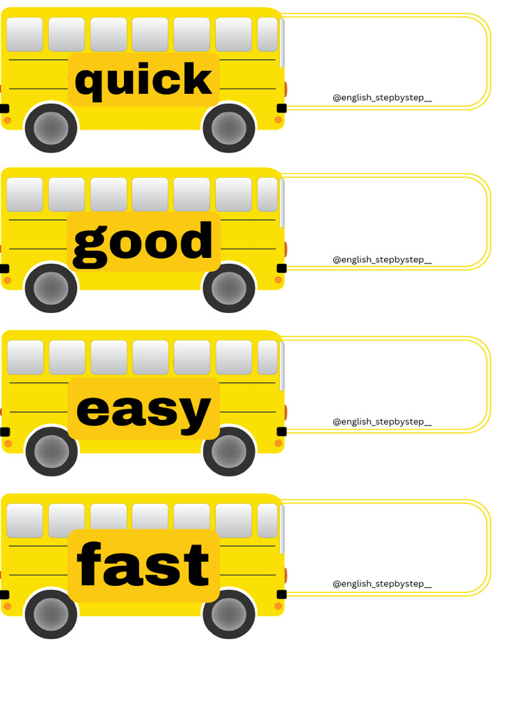 Adverbs Bus @english - Stepbystep | PDF