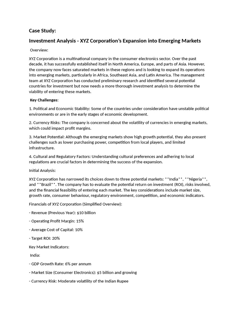 Case Study investment 2 | PDF | Net Present Value | Internal Rate Of Return Case Study investment 2 | PDF | Net Present Value | Internal Rate Of Return
