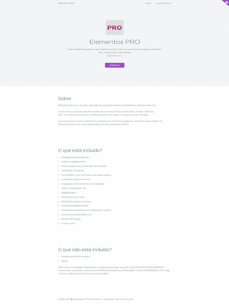 Elementos PRO - Recursos PRO Do Elementor Gratuitamente! | PDF