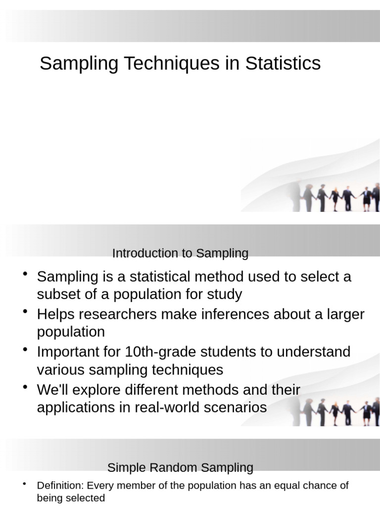 Sampling Techniques in Statistics | PDF | Sampling (Statistics ... Sampling Techniques in Statistics | PDF | Sampling (Statistics ...
