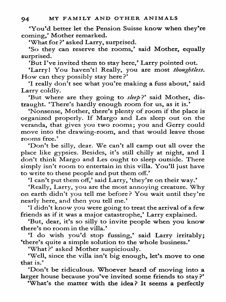 My Family and Other Animals 1956 90 | PDF