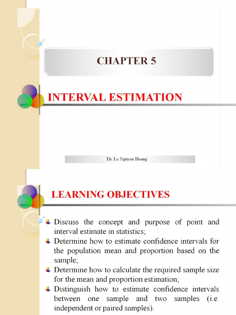 C5 - Interval Estimation | PDF